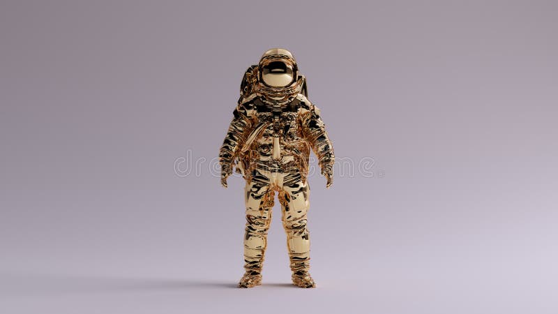 Astronaut with Gold Visor and White Spacesuit Back Light with Dark Grey ...
