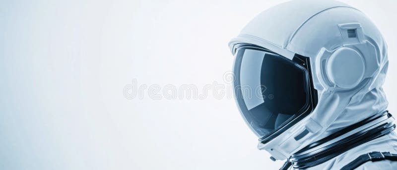 Astronaut Helmet Close-Up on Light Background Stock Illustration ...