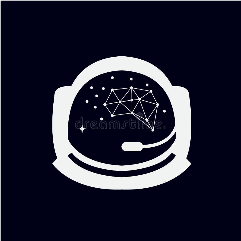 Astronaut Helmet Logo Design Templates Stock Illustration ...