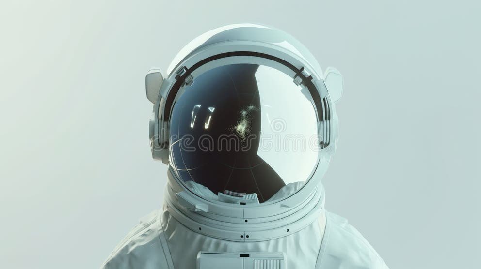 Astronaut Helmet Reflection in Space Stock Image - Image of ...