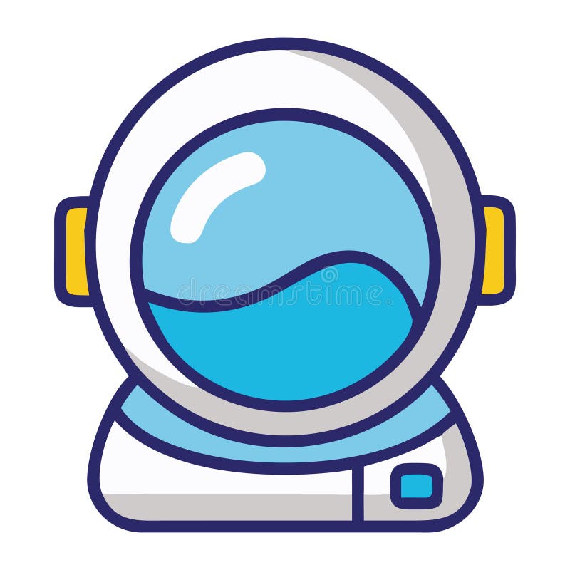 Astronaut Helmet Space Exploration Icon Stock Vector - Illustration of ...
