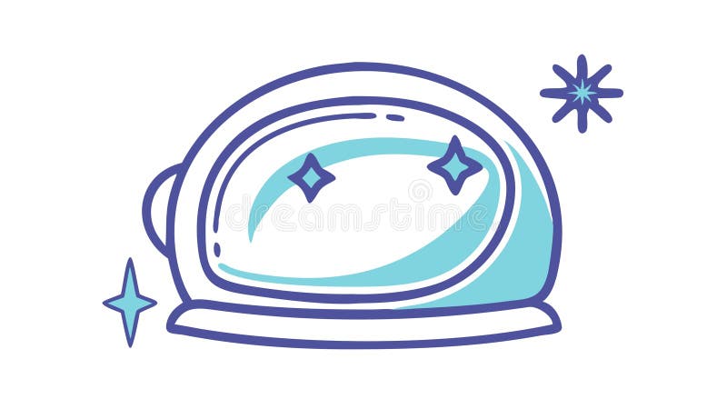 Astronaut Helmet and Space Exploration Icon, Vector Design Generative ...