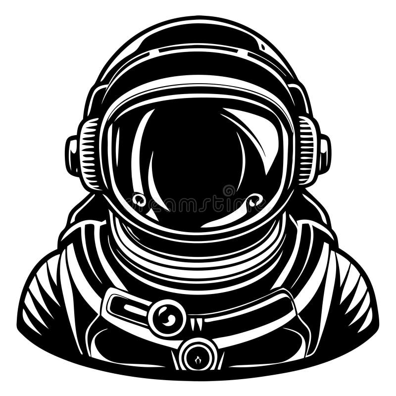 Astronaut Helmet Space Exploration Vector Illustration for Sci-Fi ...