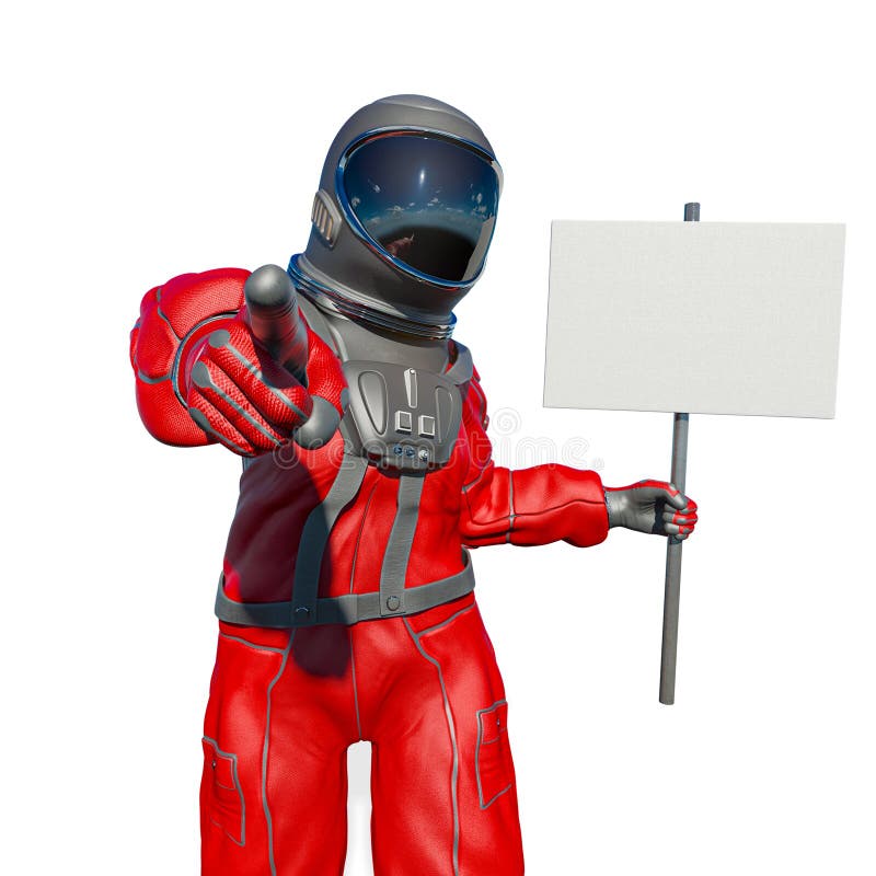 Astronaut Holding Sign Stock Illustrations – 309 Astronaut Holding Sign ...