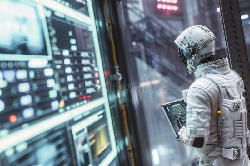 Astronaut Interacting with an AI Interface, Showcasing the Role of ...