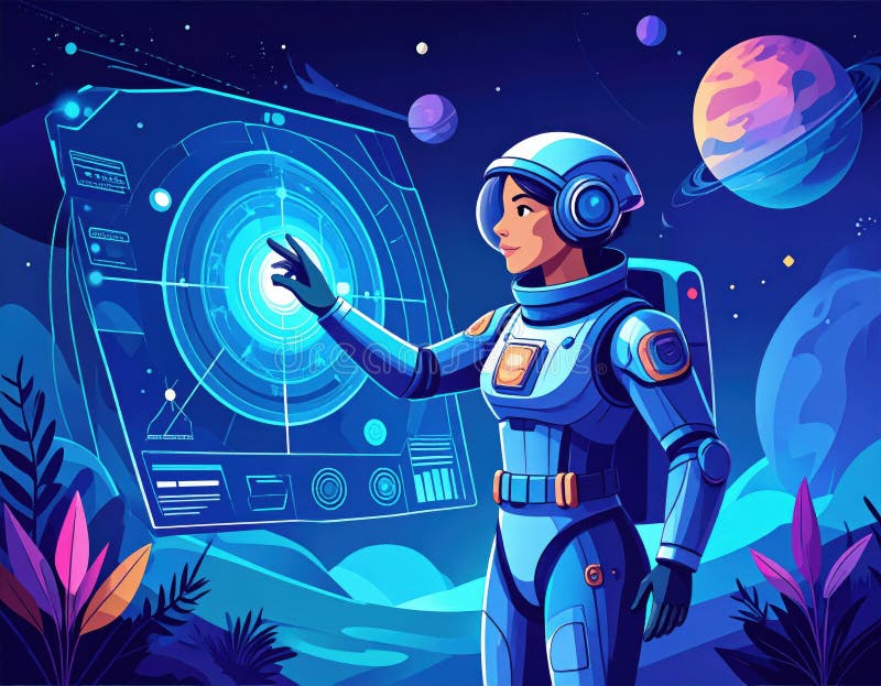 Exploring the Cosmos with a Custom Stock Photo - Image of astronomy ...