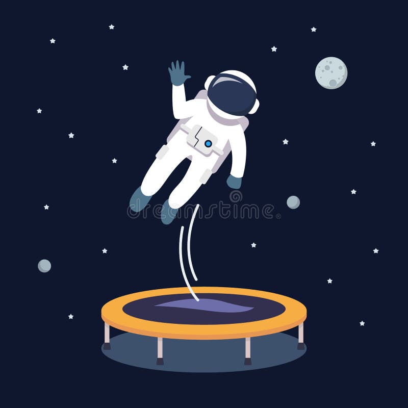 Bouncing Astronaut On Moon Animation