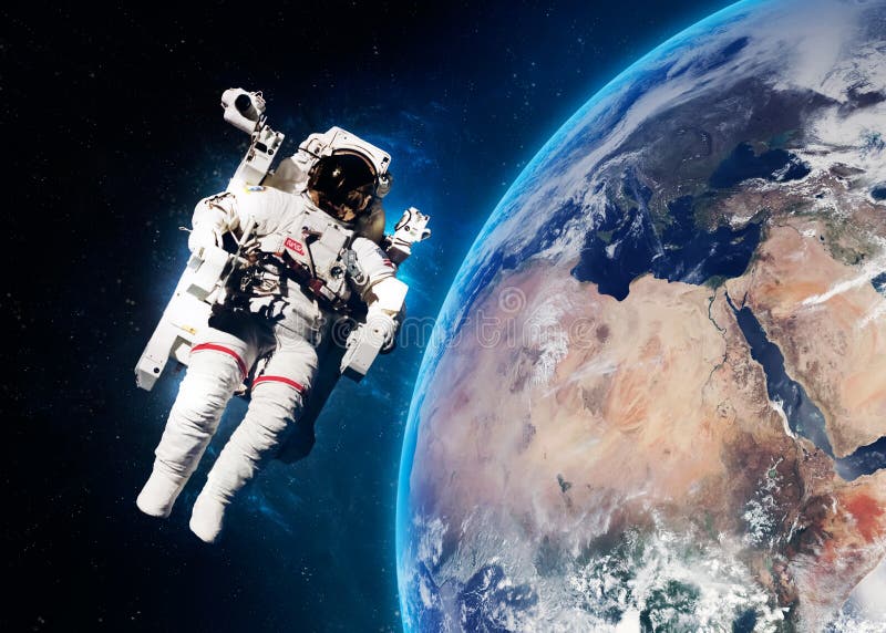 Astronaut in Kosmische Ruimte Tegen De Achtergrond Van Redactionele ...