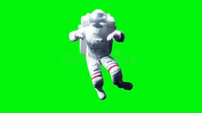 Astronaut Levitation in Space. Green Screen. Realistic 4k Animation ...