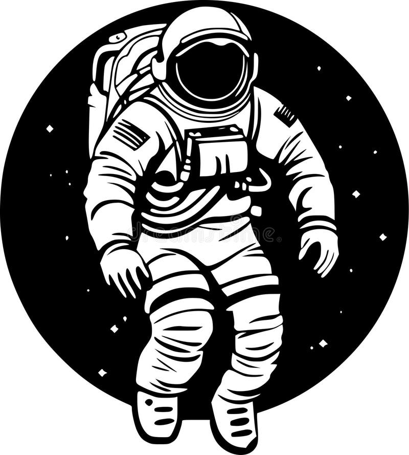 Astronaut - Minimalist and Simple Silhouette - Vector Illustration ...