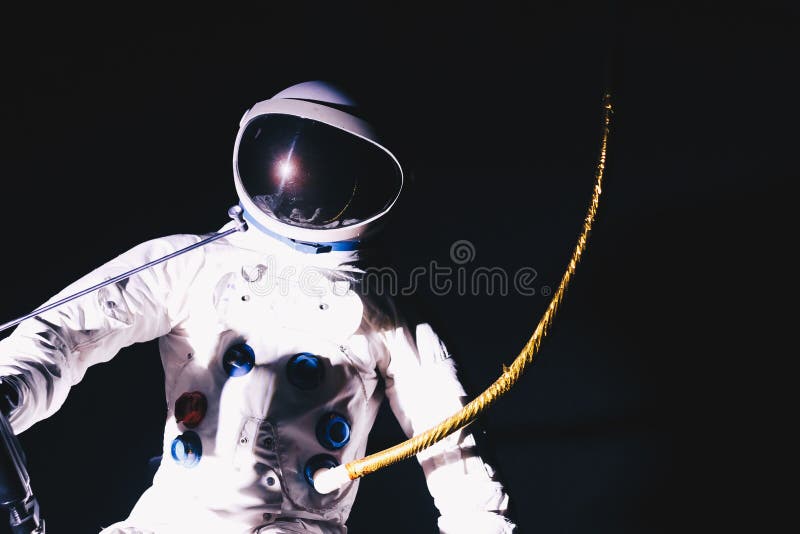 Astronaut Model Reproduction in Outer Space Stock Image - Image of ...