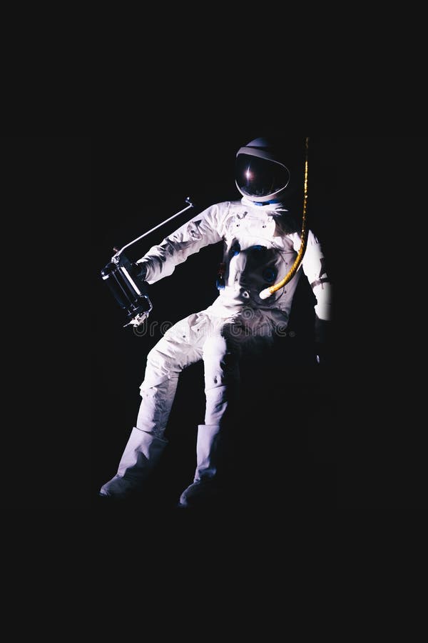 Astronaut Model Reproduction in Outer Space Stock Photo - Image of ...