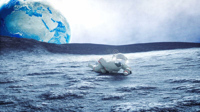 Astronaut on Alien Planet. Mars Surface. Space Travel. Realistic 4k ...