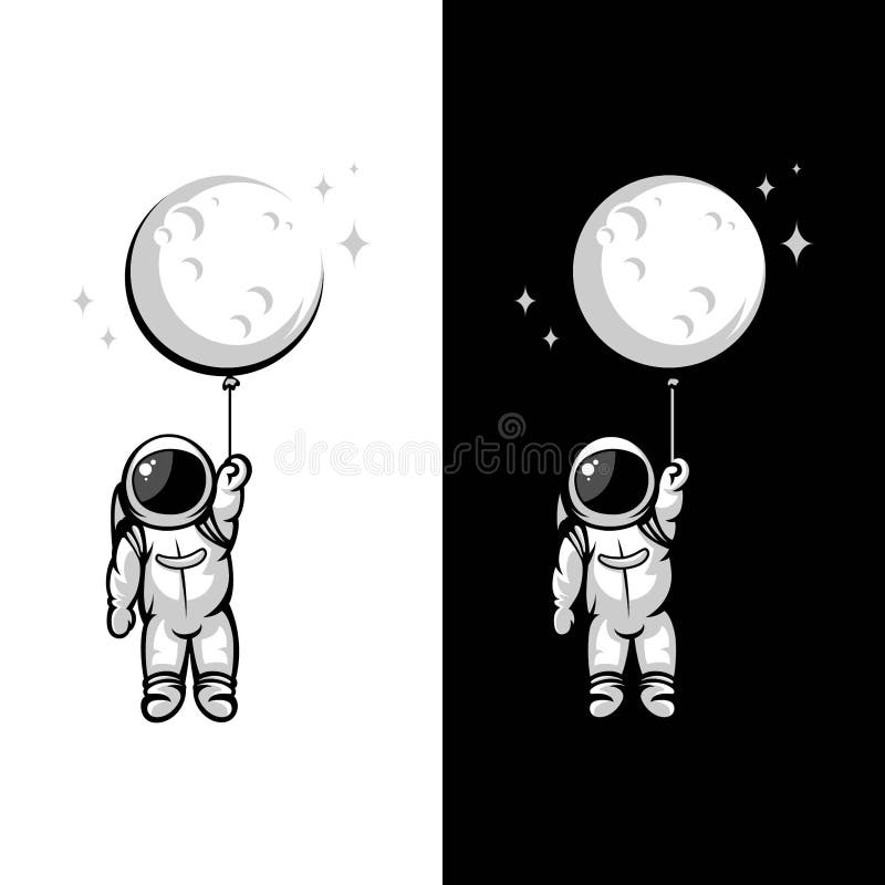 Astronaut on the Moon Vector Stock Vector - Illustration of planet ...