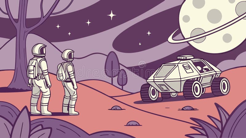 Astronaut in Moon Buggy, Lunar Exploration, Space Travel, and Sci,fi ...