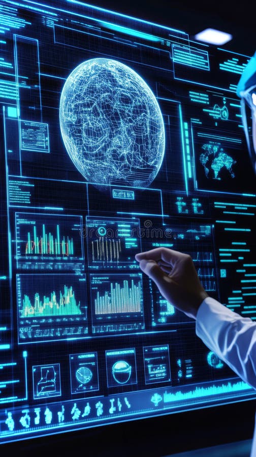 Astronaut Navigates Advanced Control Interface during Space Exploration ...