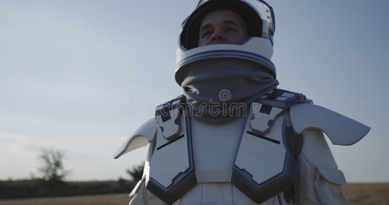 Astronaut Opening Helmet on Mars Stock Footage - Video of scifi ...