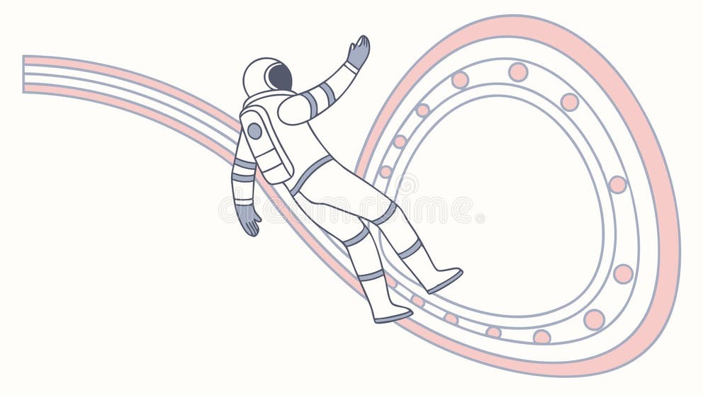 Astronaut with Orbiting Ring, Symbolizing Space Exploration and ...