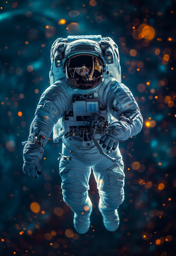 Astronaut in Outer Space Against the Backdrop of the Planet Earth ... Astronaut in Outer Space Against the Backdrop of the Planet Earth ...
