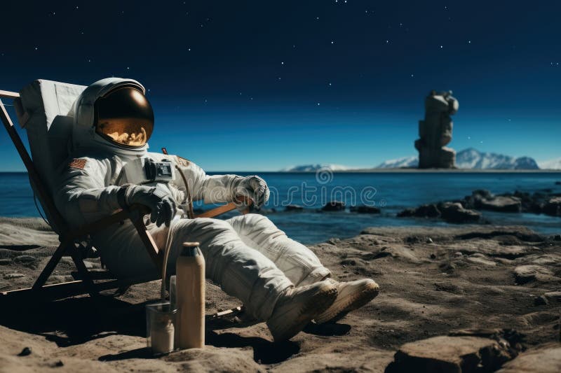 Astronaut in Outer Space. Astronaut on the Moon. Astronaut Concept with ... Astronaut in Outer Space. Astronaut on the Moon. Astronaut Concept with ...