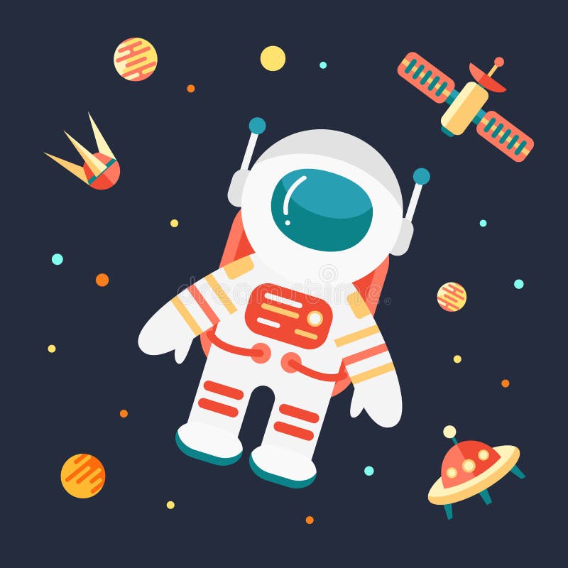 Astronaut in outer space stock vector. Illustration of lunar - 81047681 Astronaut in outer space stock vector. Illustration of lunar - 81047681