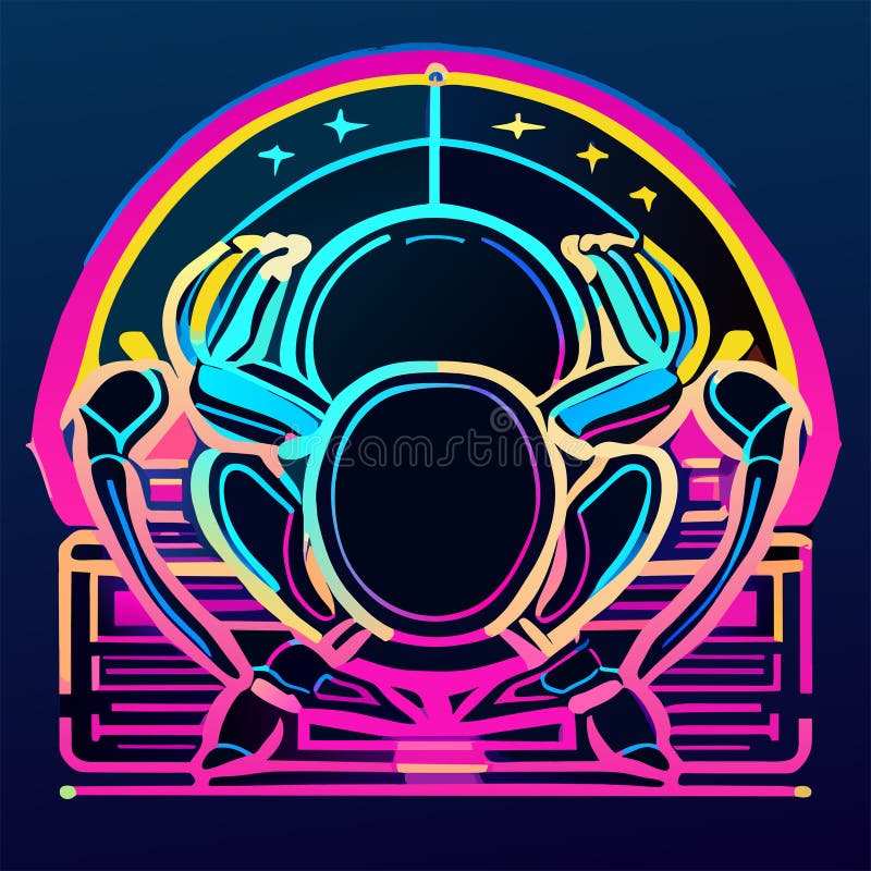 Astronaut Neon Ai Stock Illustrations – 866 Astronaut Neon Ai Stock ...