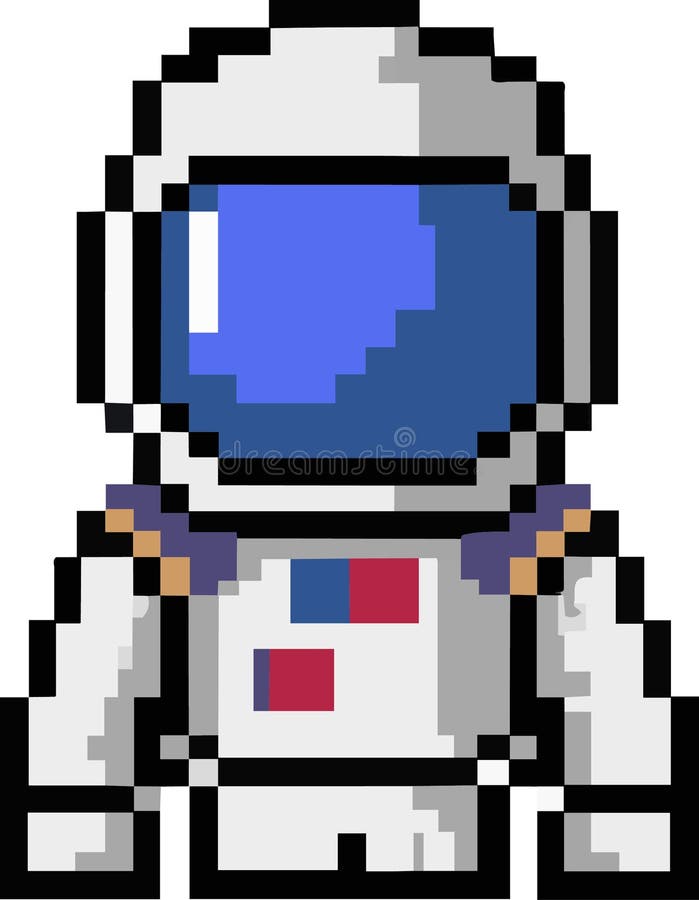 Astronaut Pixel Art Animated Game Design 8 Bit and 16 Bit Stock Vector ...
