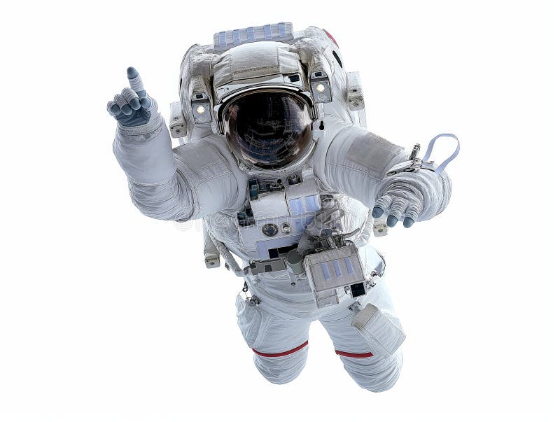 Astronaut Pointing in Space Stock Image - Image of discovery, human ...