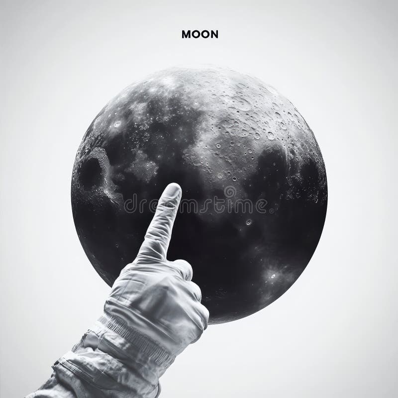 The Astronaut Points To the Moon, Symbolizing Human Longing and ...