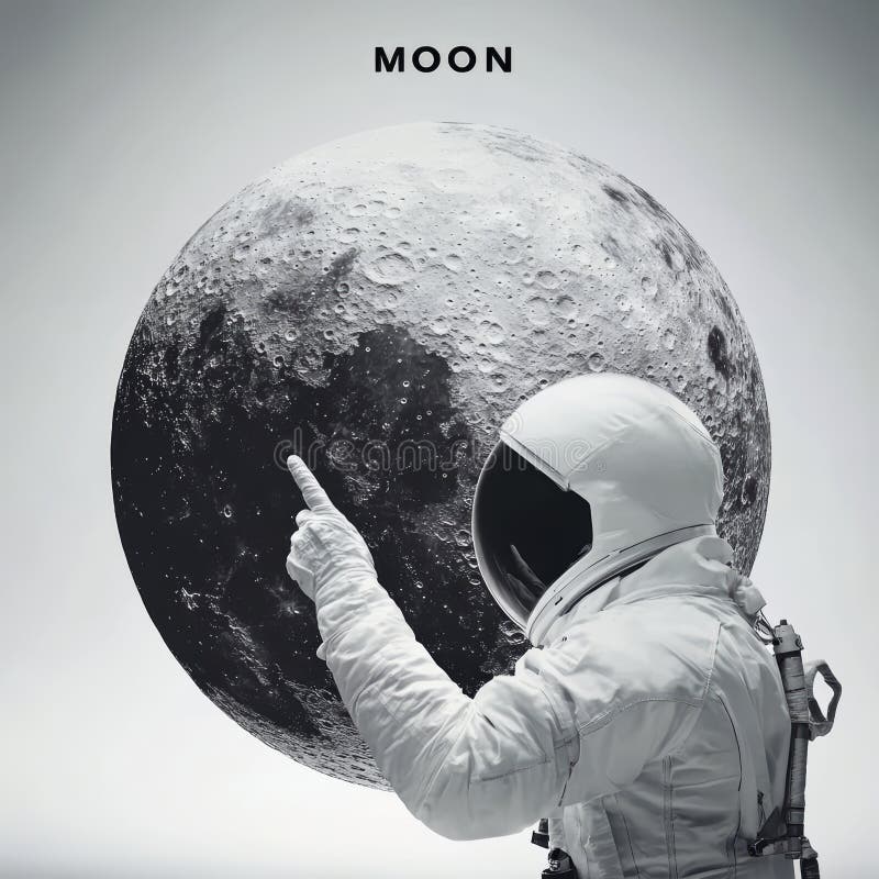 The Astronaut Points To the Moon, Symbolizing Human Longing and ...