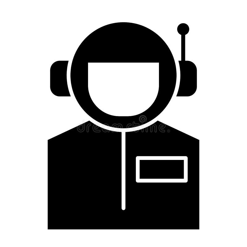 Astronaut Avatar Solid Icon. Spaceman Vector Illustration Isolated on ...