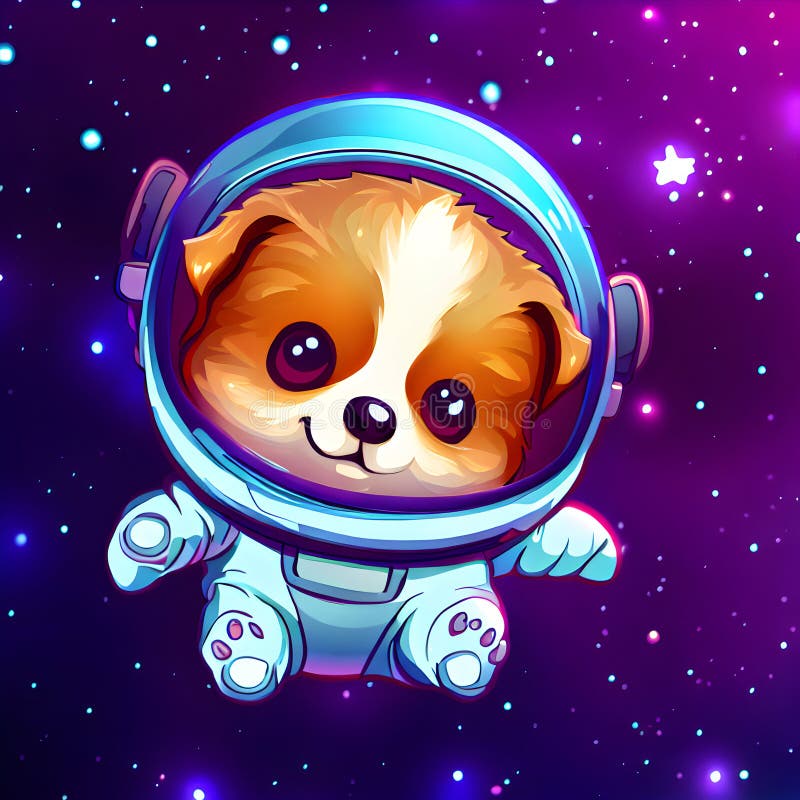 Astronaut Puppy stock illustration. Illustration of space - 295582023