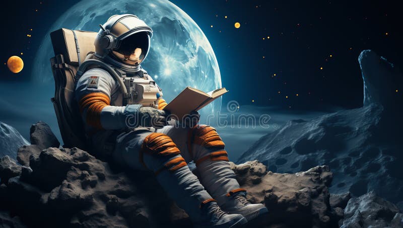 Explore the Space and Mixed Media Concept. Generative Ai Stock ...