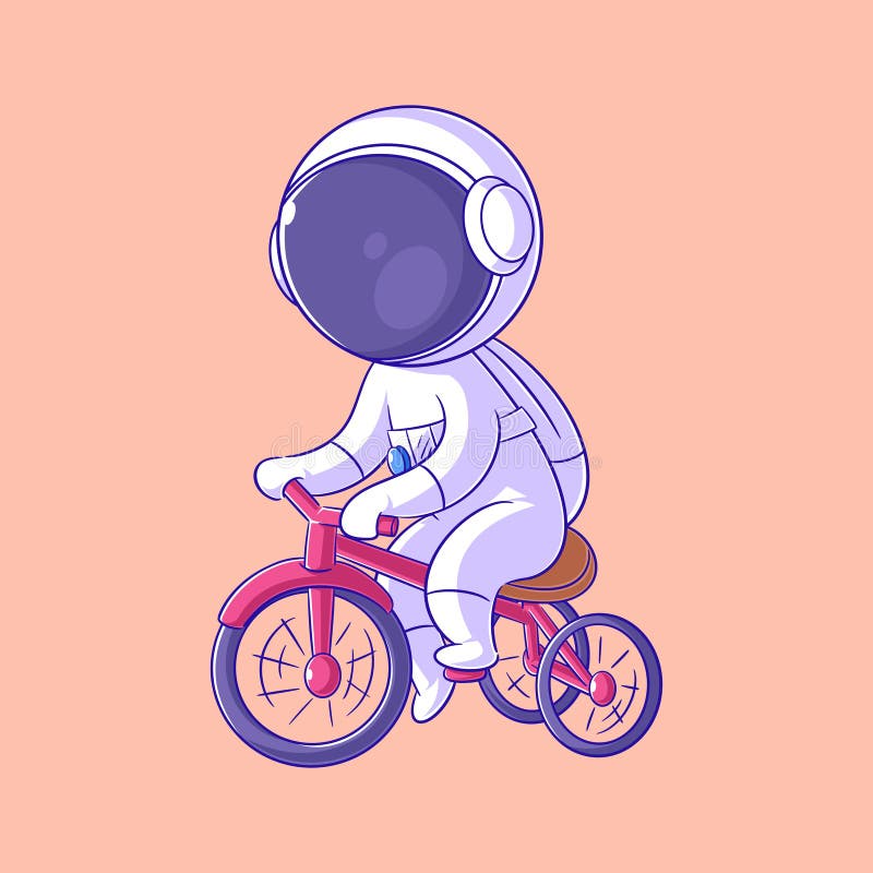 Astronaut Riding a Shrimp. in Minimalist Style Cartoon Flat Vector ...