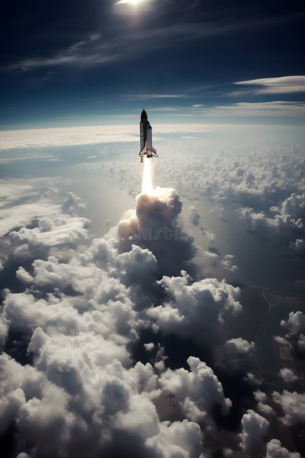 Astronaut rocket ship stock illustration. Illustration of wind - 275508423