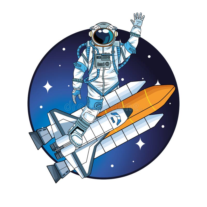 Astronaut Space Exploration Cartoons Isolated Stock Vector ...