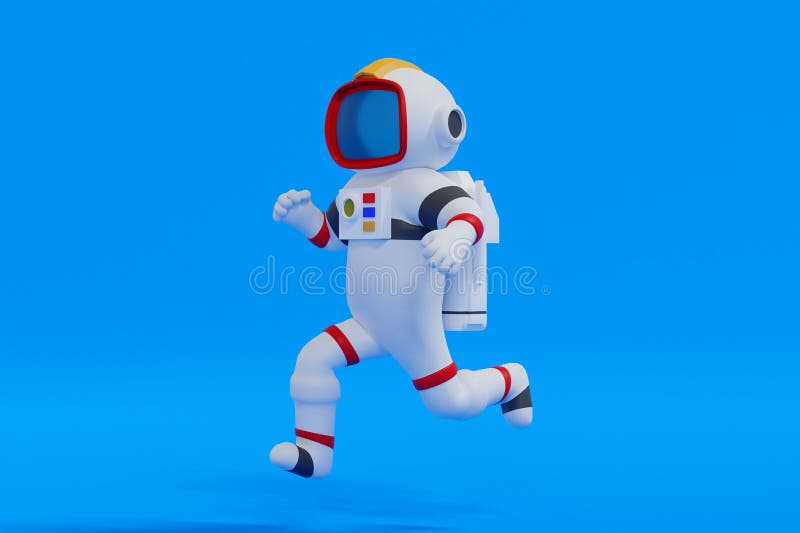 Astronaut Running Forward, Science Technology Space Adventure Discovery ...