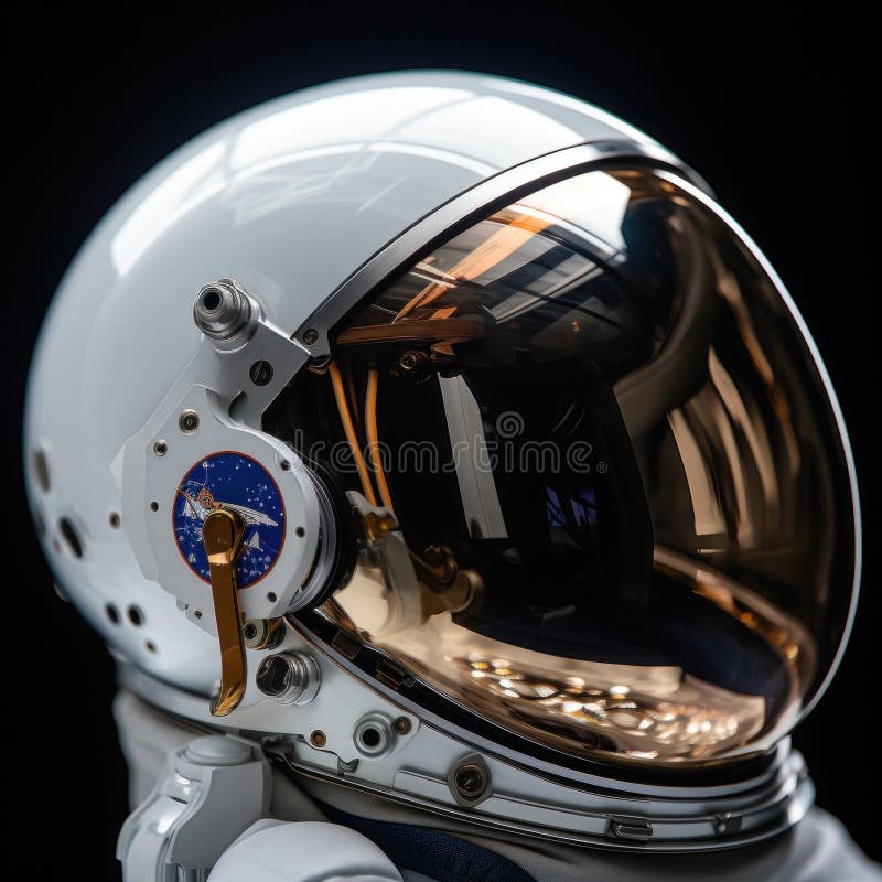 Astronaut S Helmet Visor Reflecting the Stars and Planets Stock Photo ...