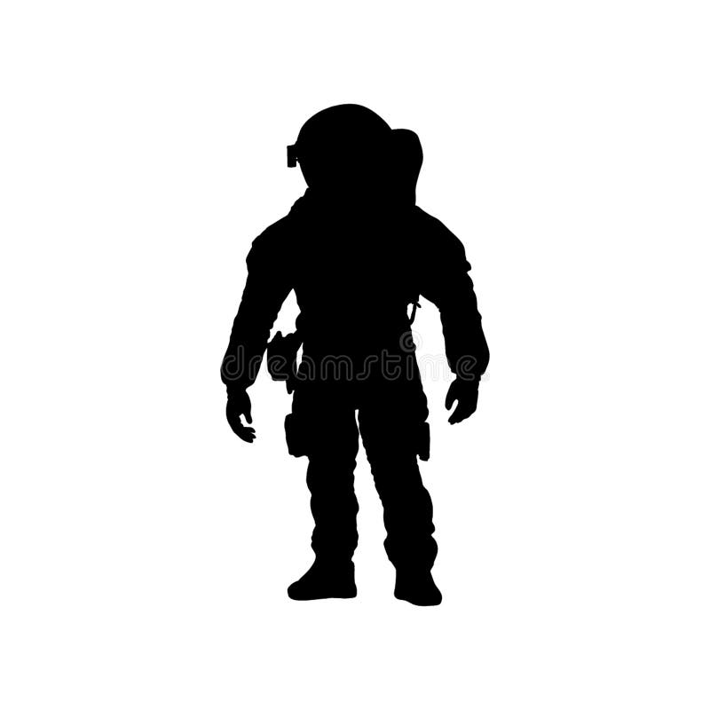 Astronaut Silhouette - Vector Illustration Stock Vector - Illustration ...