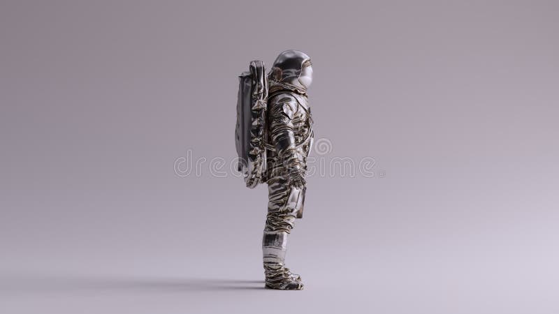 Astronaut Silver Spaceman Astronaut Cosmonaut with Light Grey ...