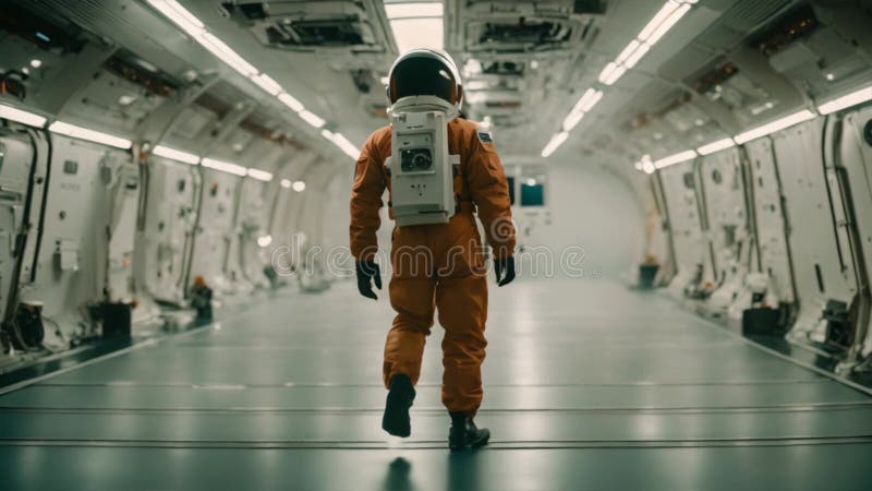 Astronaut Sitting Inside a Space Rocket during Take Off. Inside the ...
