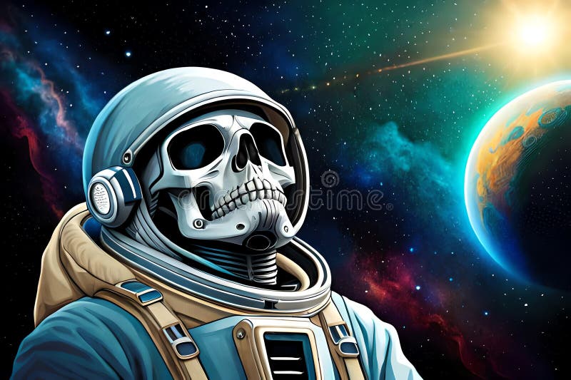 Skeleton Astronaut Stock Illustrations – 227 Skeleton Astronaut Stock ...