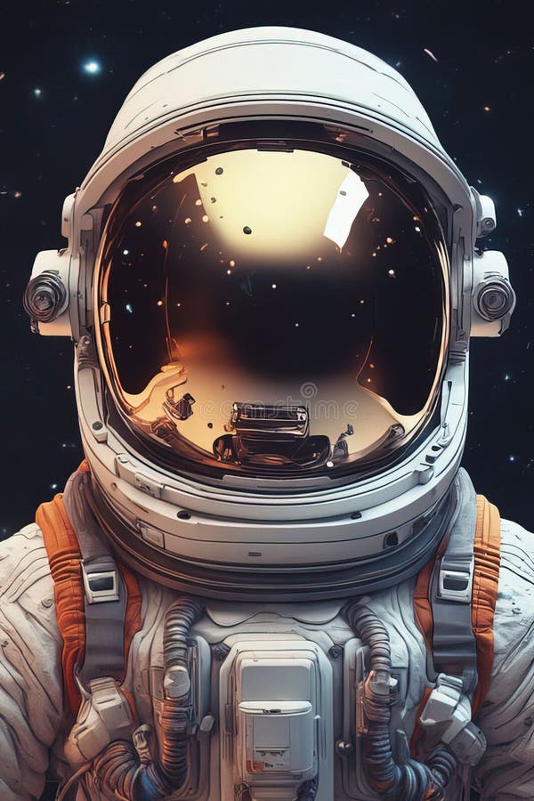 Astronaut in Space. Astronaut Man in Space Stock Illustration ...