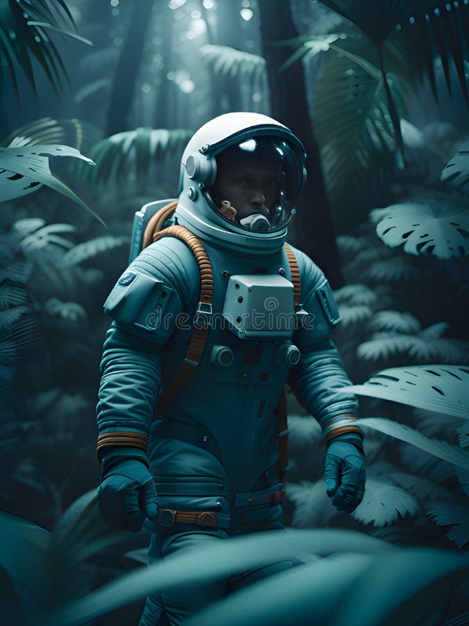 Astronaut in Space. 3d Render Stock Illustration - Illustration of ...