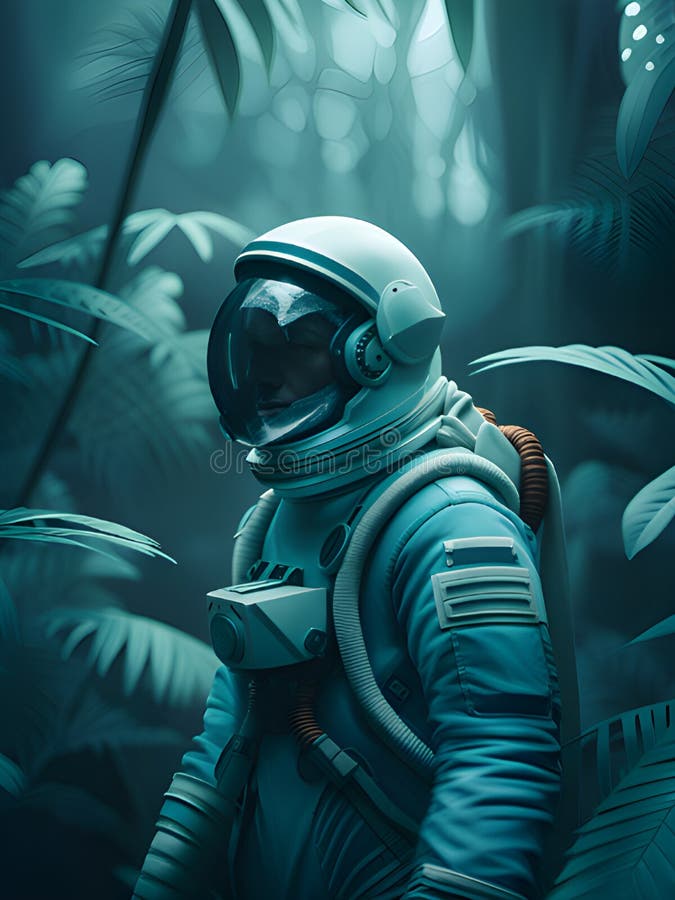 Astronaut in Space. 3d Render Stock Illustration - Illustration of star ...