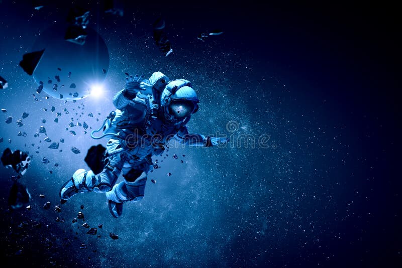 Astronaut and Space Exploration Theme. Stock Image - Image of astronomy ...