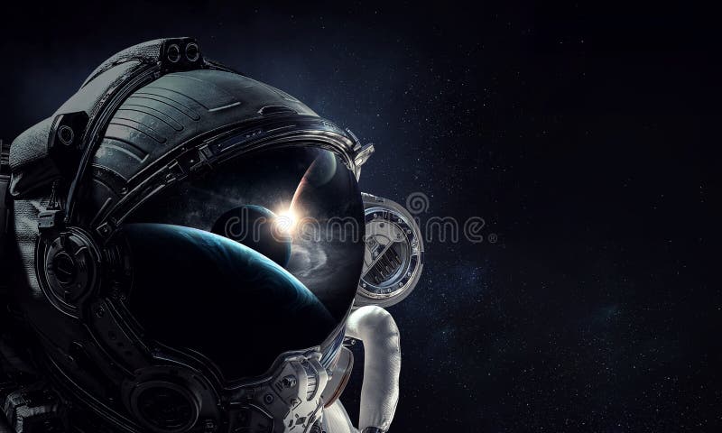 Astronaut and Space Exploration Theme. Stock Photo - Image of system ...