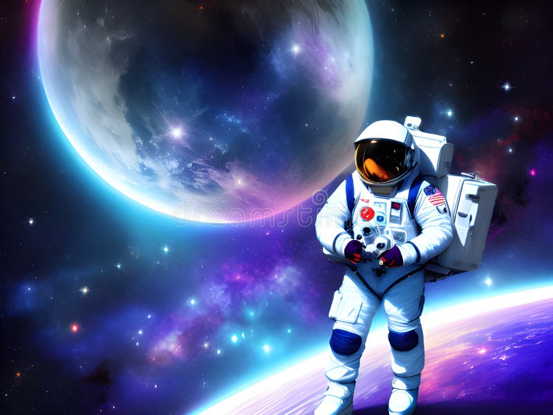 Astronaut in Space, Illustration of Elements of this Image Furnished ...