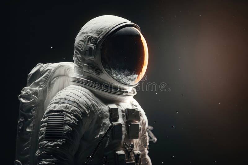 Astronaut in Space, No Face. AI Generated Stock Illustration ...