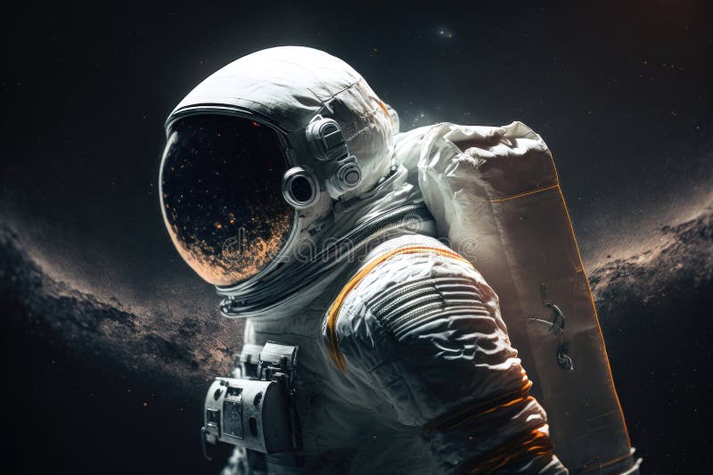 Astronaut in Space, No Face. AI Generated Stock Illustration ...